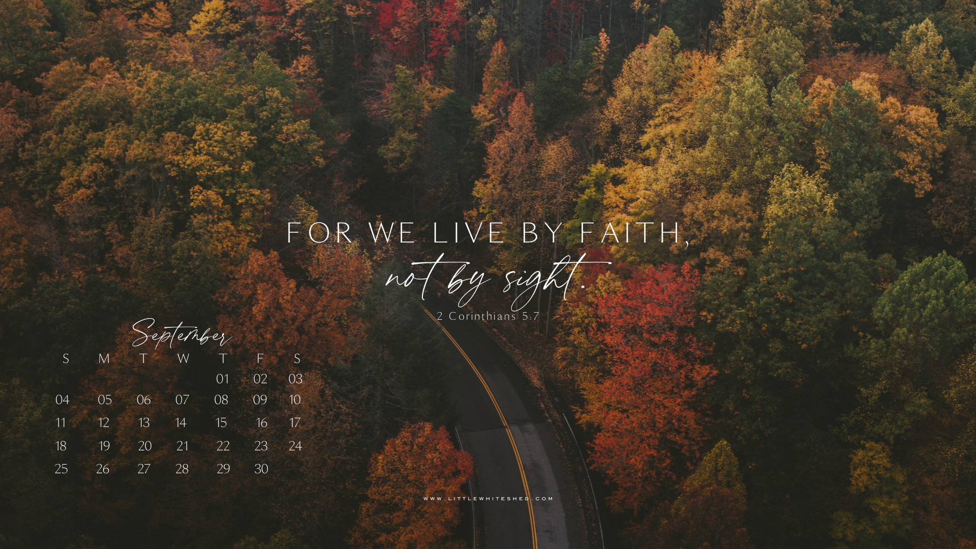 Free Download - September 2022 Desktop Wallpaper – Little White Shed & Co